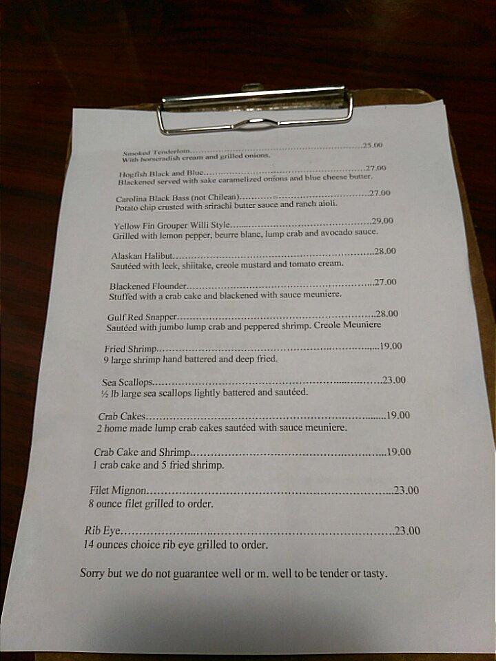 Menu at THE CART BARN GRILL, LaGrange, 625 Jefferson St