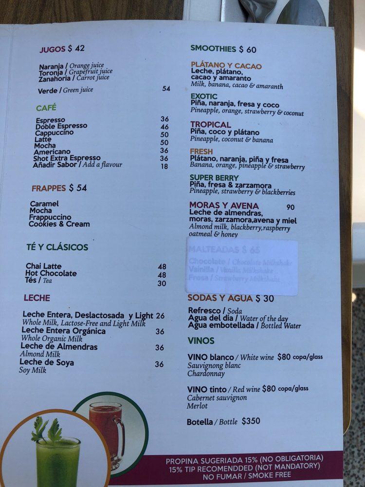 Menu at Amadeo's Bistro pub & bar, Puerto Vallarta