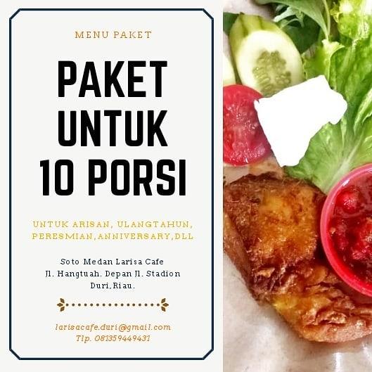 Menu at Larisa Cafe, Air Jamban, 75JJ+FMV