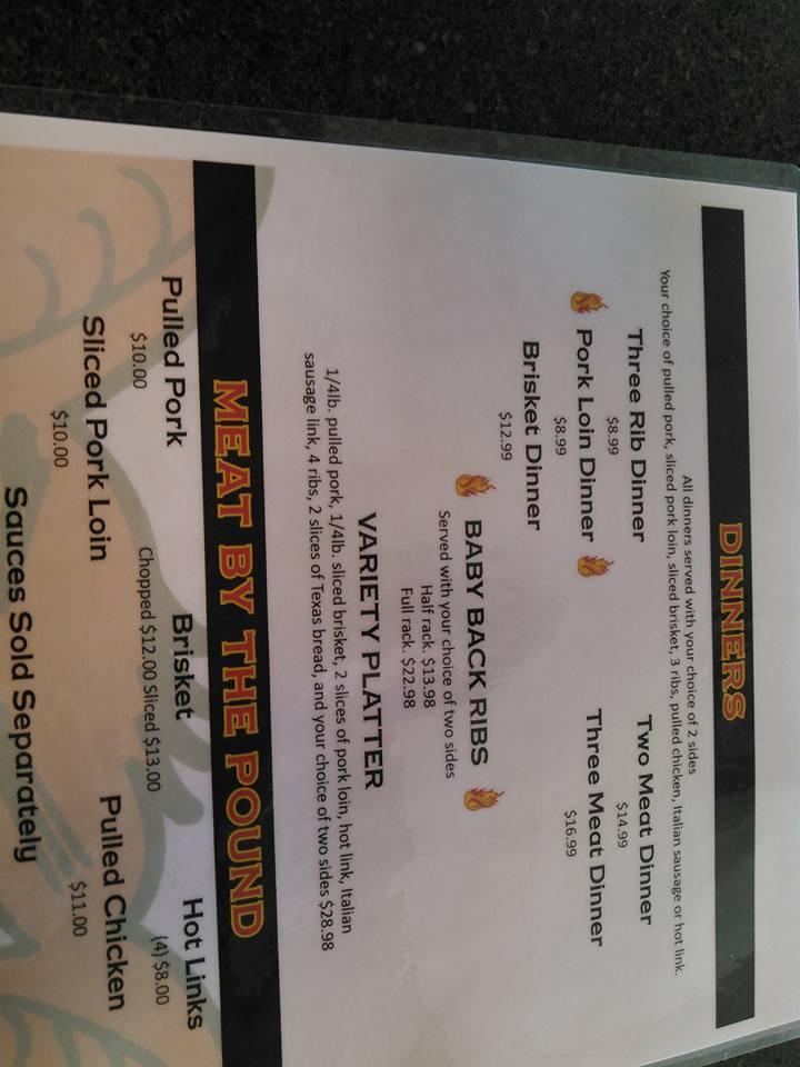 Menu at Smokey Racks BBQ, Pittsburg, S Broadway St