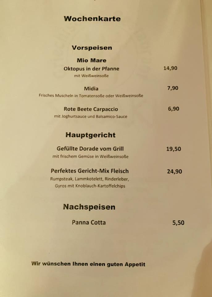 Speisekarte von Sirtaki Bamberg restaurant, Bamberg
