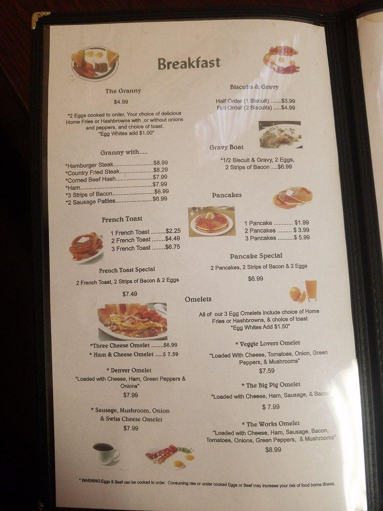 Menu at Two Seasons Cafe, Mesa