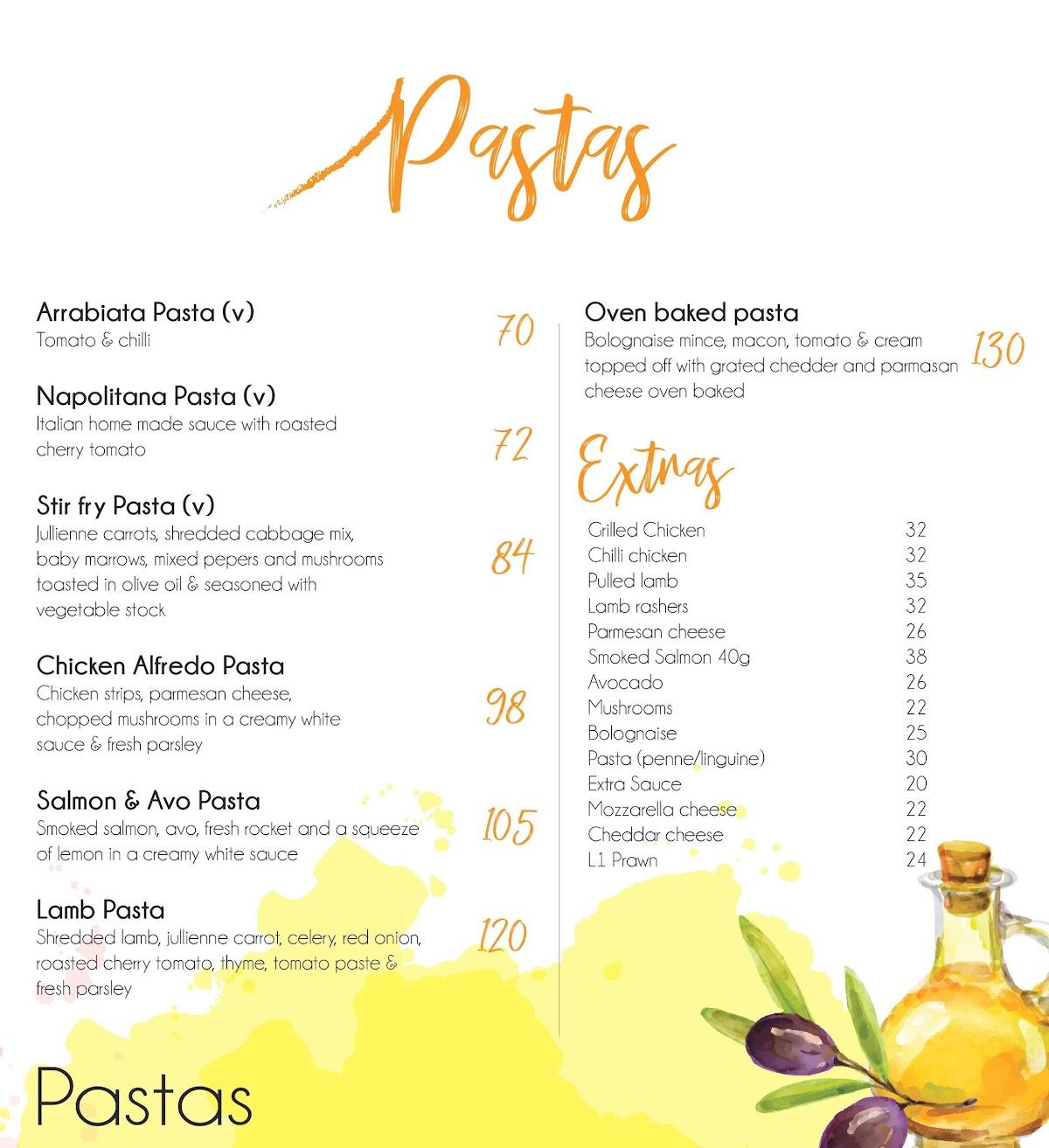 Menu at Antique Cafe, Durban, 91 Churchill Rd