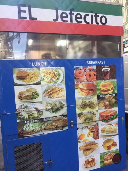 Menu at El Jefecito restaurant, West New York