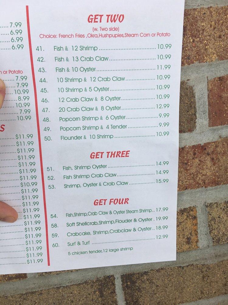 Menu at Old Country Seafood restaurant, Hurley