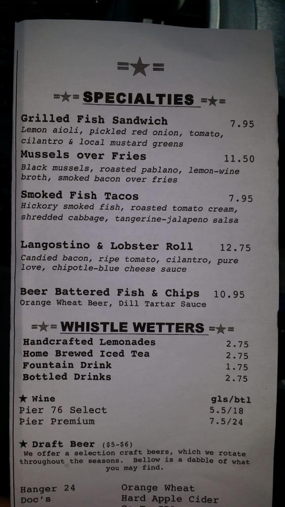 Carta del restaurante Pier 76 Fish Grill, Cerritos, 183rd St