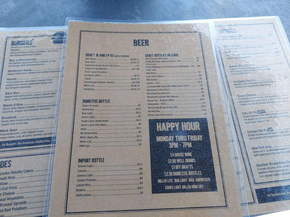 Menu at Tavern Six pub & bar, Kirtland, Euclid Chardon Rd
