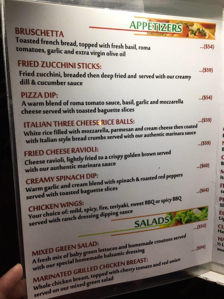 Menu at A Taste Of Italy restaurant, Puerto Vallarta