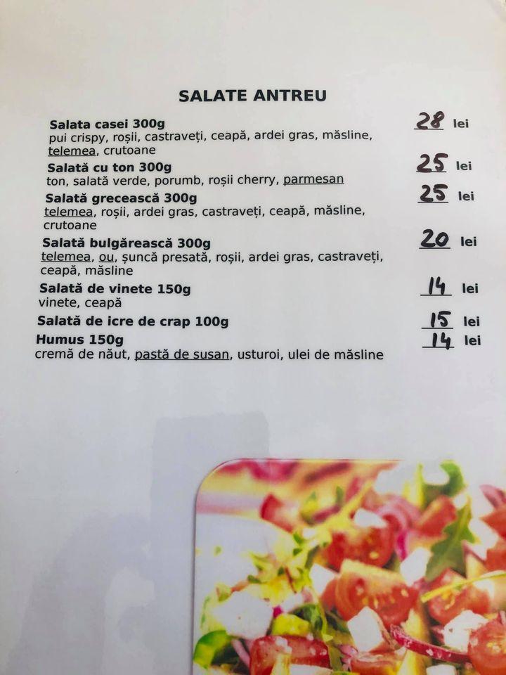 Menu at Casa Alba, Mangalia