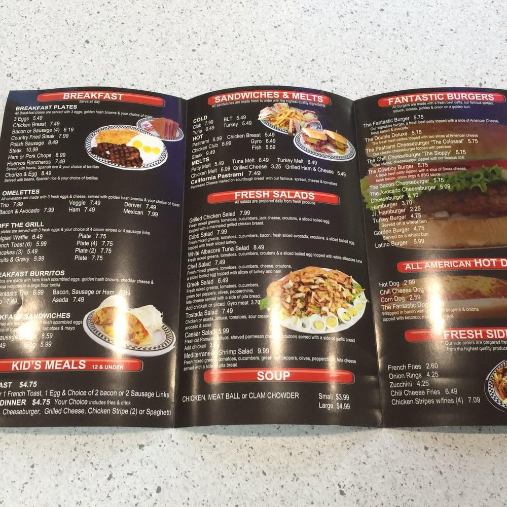 Menu at Fantastic Cafe, Cerritos