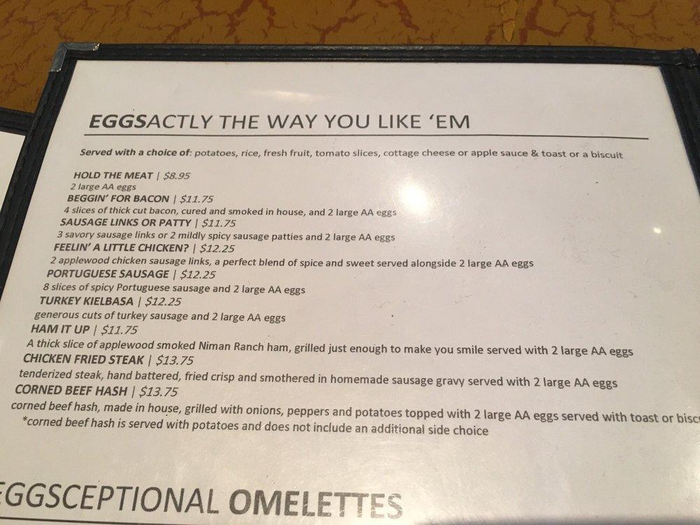 Menu at Four Sisters Cafe, Roseville