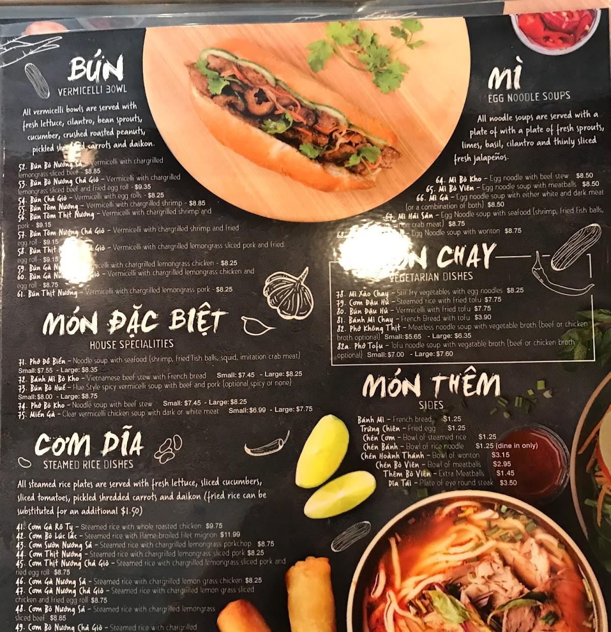 Menu at Pho Ben restaurant, Sugar Land, Wescott Ave Ste. 238