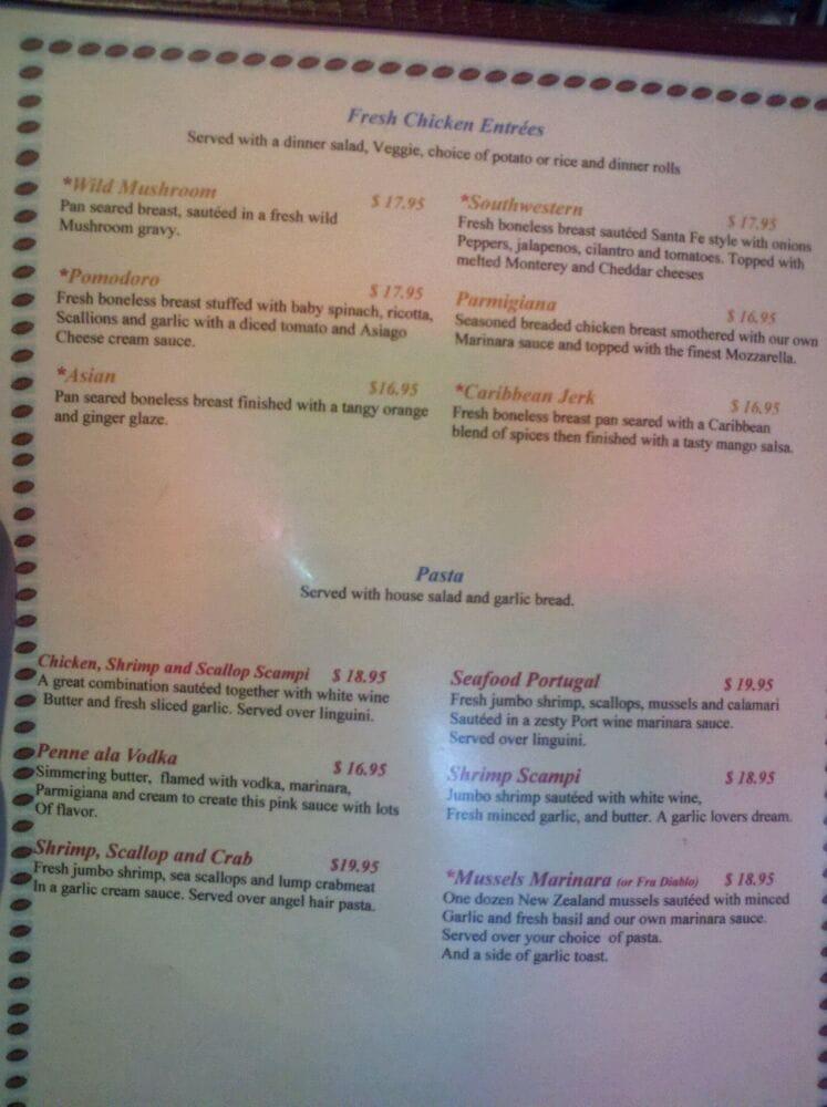 Menu at Applegrill restaurant, Matamoras, Pennsylvania Ave