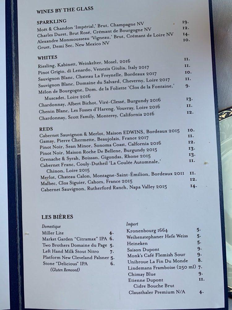 Menu at EDWINS Leadership & Restaurant Institute, Cleveland