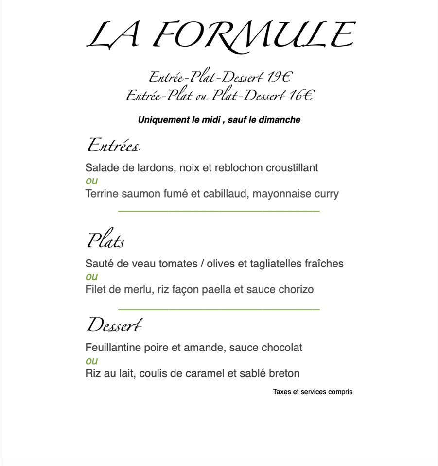 Menu au Restaurant Le Balata, L'Aiguillon-sur-Vie, Route de Coëx (D6 ...