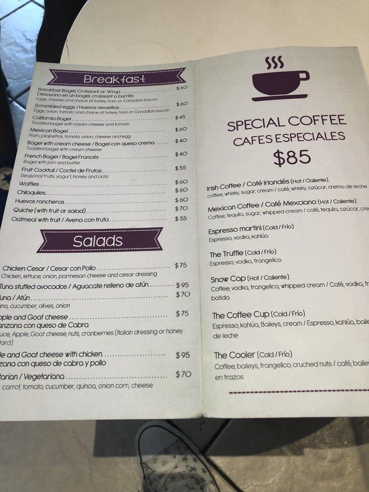 Menu at The Coffee Cup cafe, Puerto Vallarta, C. Rodolfo Gómez 146-Int. A