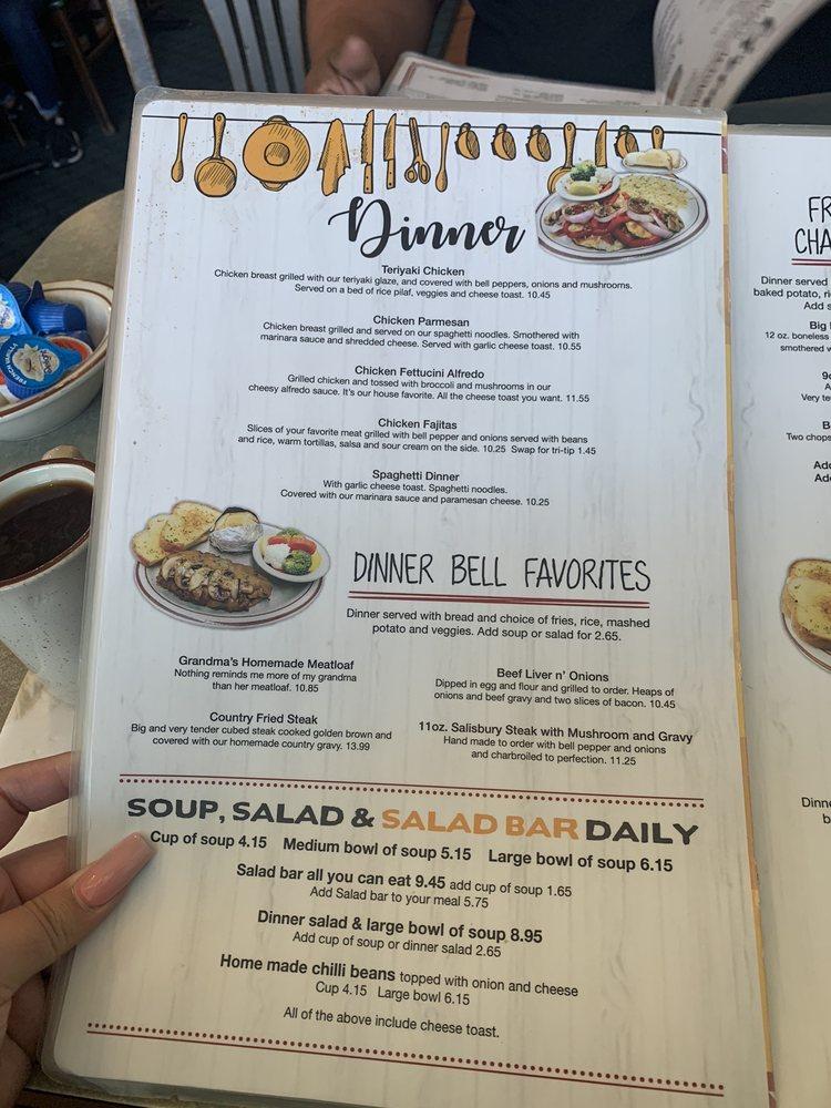 Menu at Brooks Ranch restaurant, Atwater