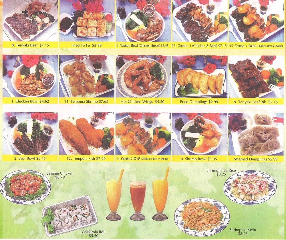Menu at Mr Teriyaki restaurant, Mesquite