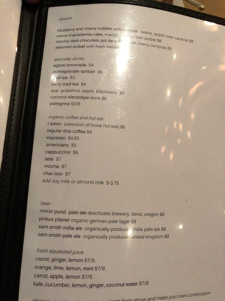 Menu at Pyramid Bistro pub & bar, Aspen