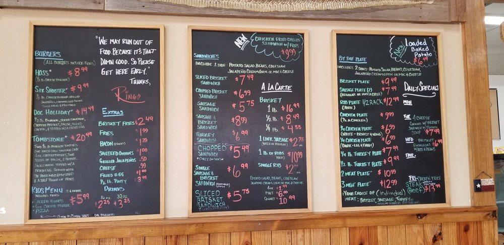 Menu at Ringo's BBQ and Burgers, Laredo