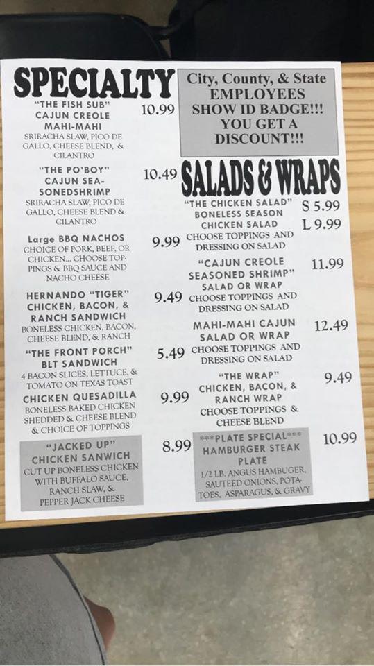 Menu at The Burger Shop restaurant, Hernando, Hwy 51S Ste 1