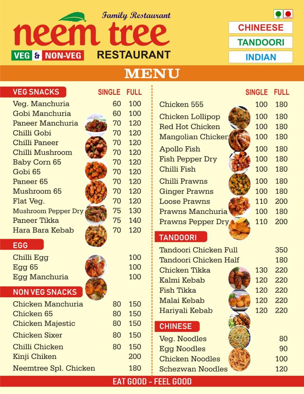 Menu at Neem Tree Restaurant (A/C & Non A/C), Secunderabad