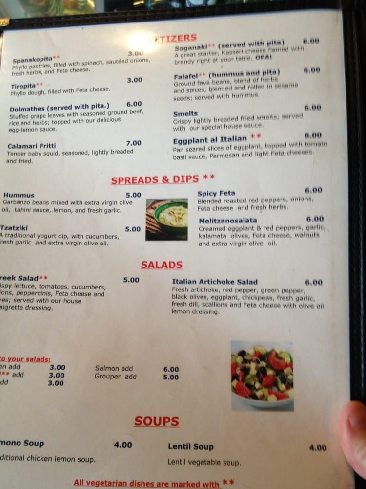Menu at Panini Opa restaurant, Columbus, Sawmill Rd