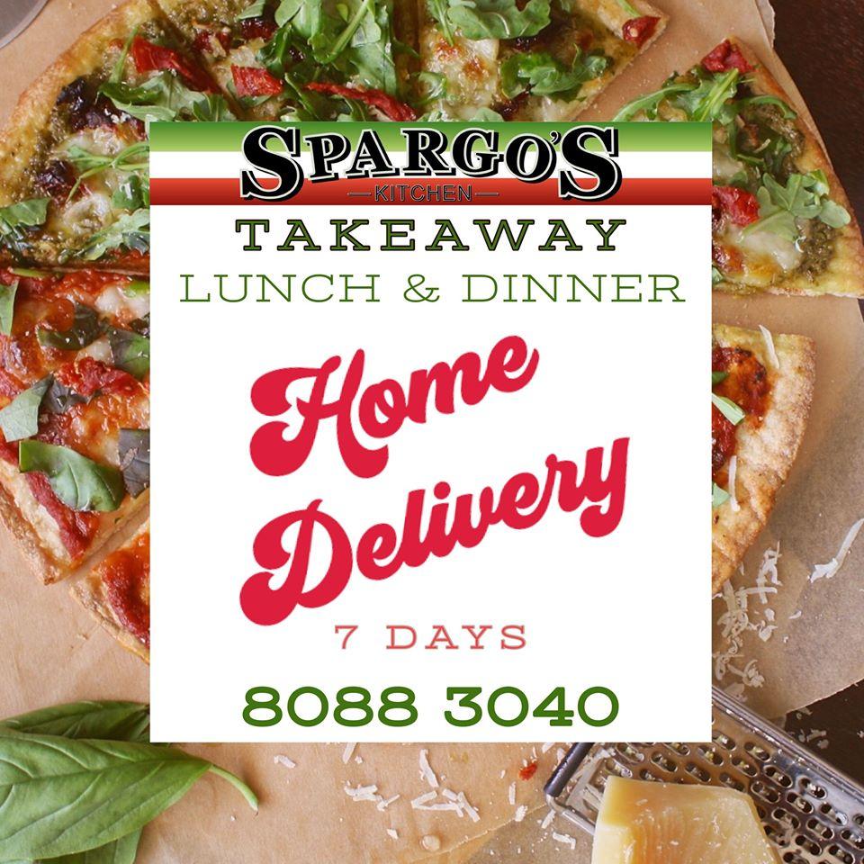 Menu at Spargos Kitchen restaurant, Broken Hill