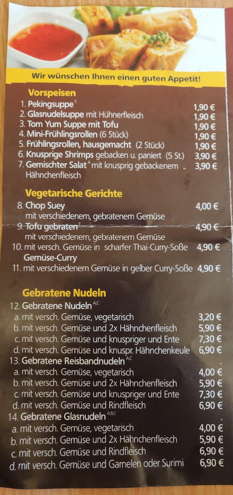 Speisekarte von BAT DAT Sushi & Wok restaurant, Rothenburg ob der Tauber