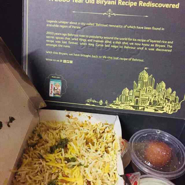 Menu at Behrouz Biryani Kalyani Nagar 2, Pune, Lane Number 1 Shop 11