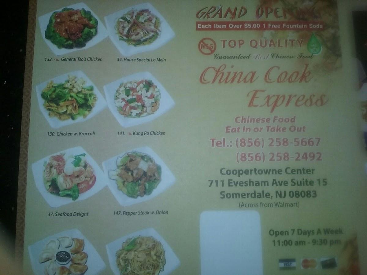 Menu at China Cook Restaurant, Somerdale, 711 Evesham Rd #15