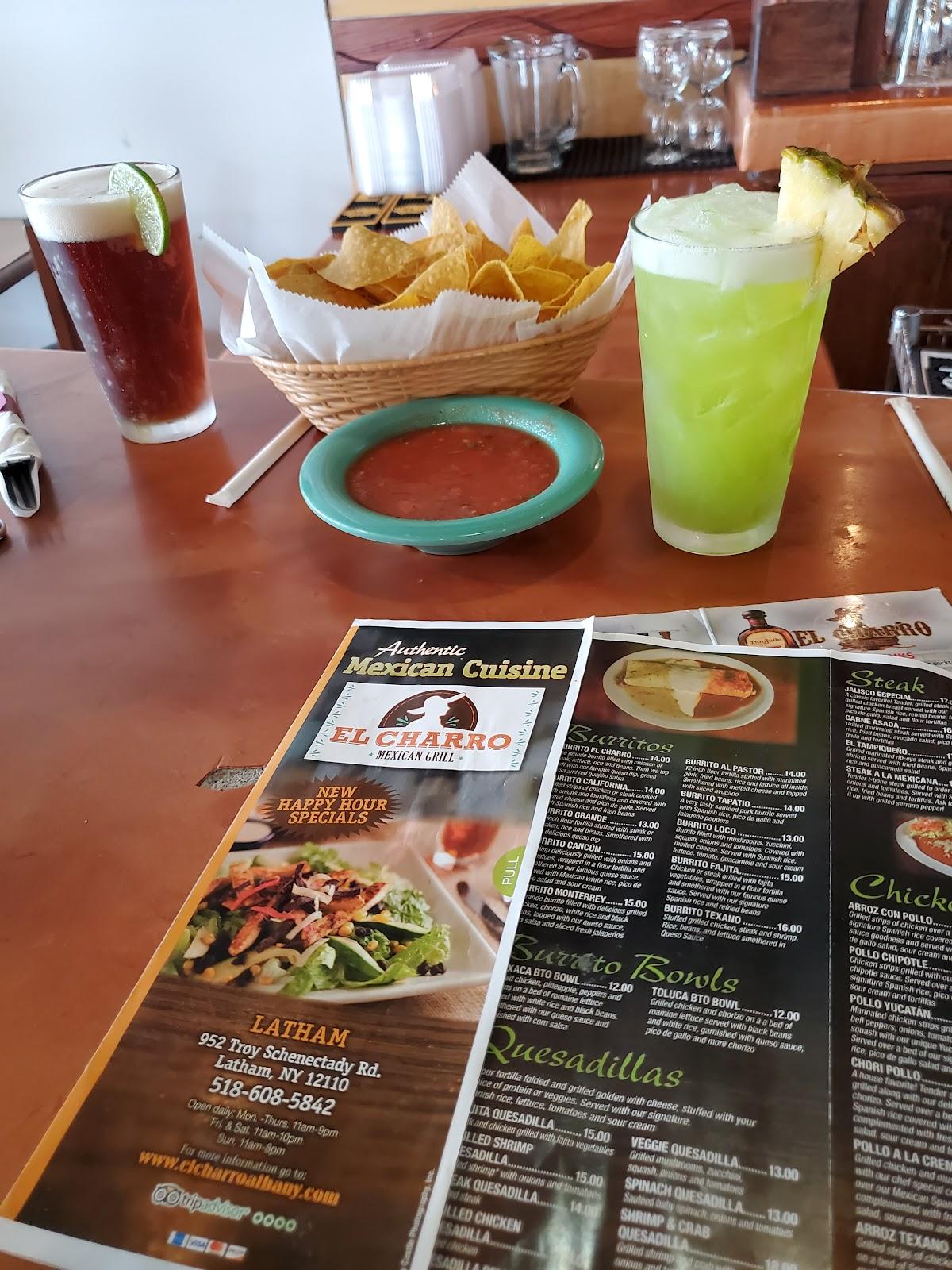 Carta del restaurante El Charro, Latham, 952 Troy-Schenectady Rd