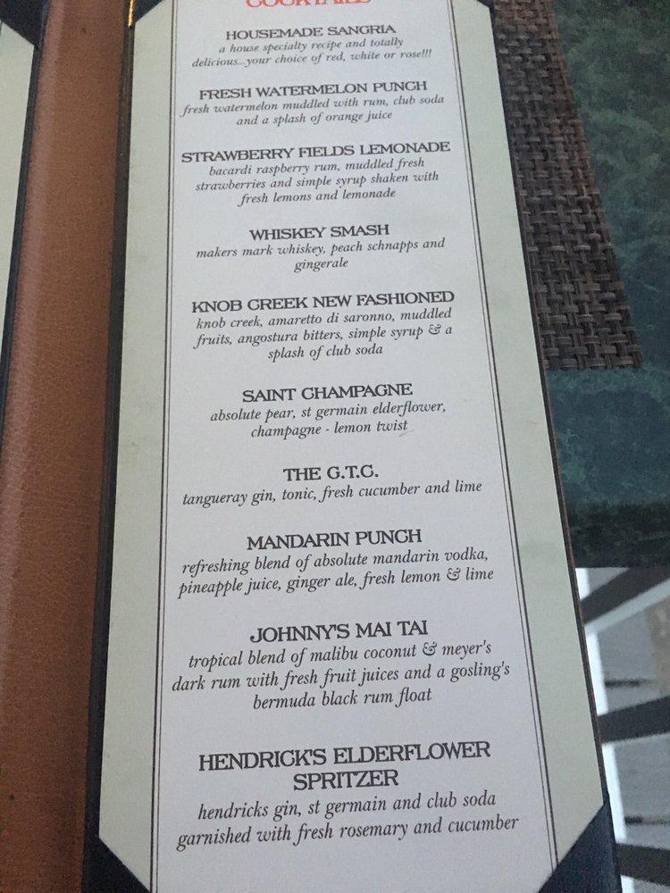 Menu at Hudson House River Inn pub & bar, Cold Spring