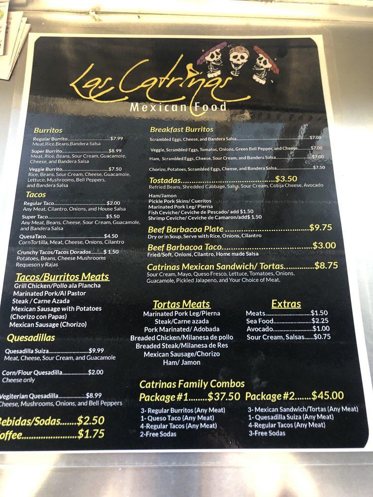 Carta de Las Catrinas Mexican Food, Antioch
