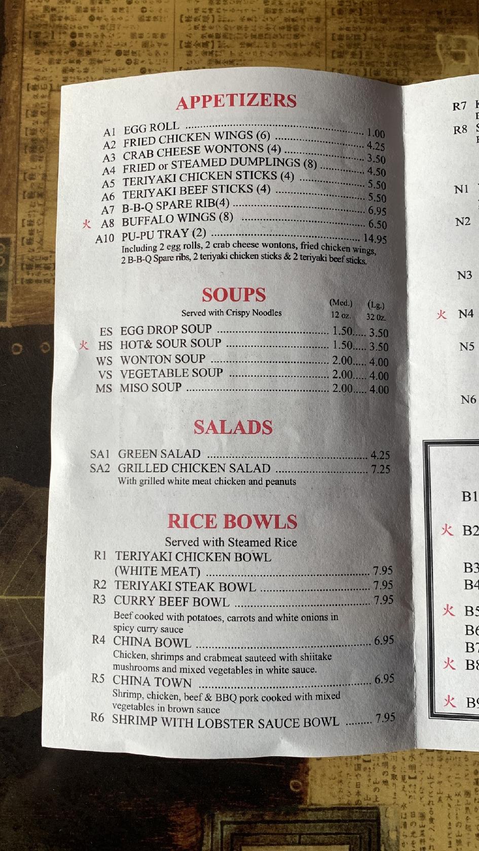 Menu at Lite Pan restaurant, Burkburnett
