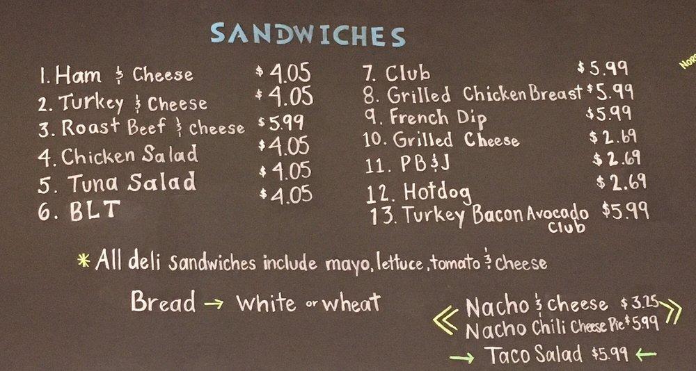 Menu at Norris Cafe, Madison