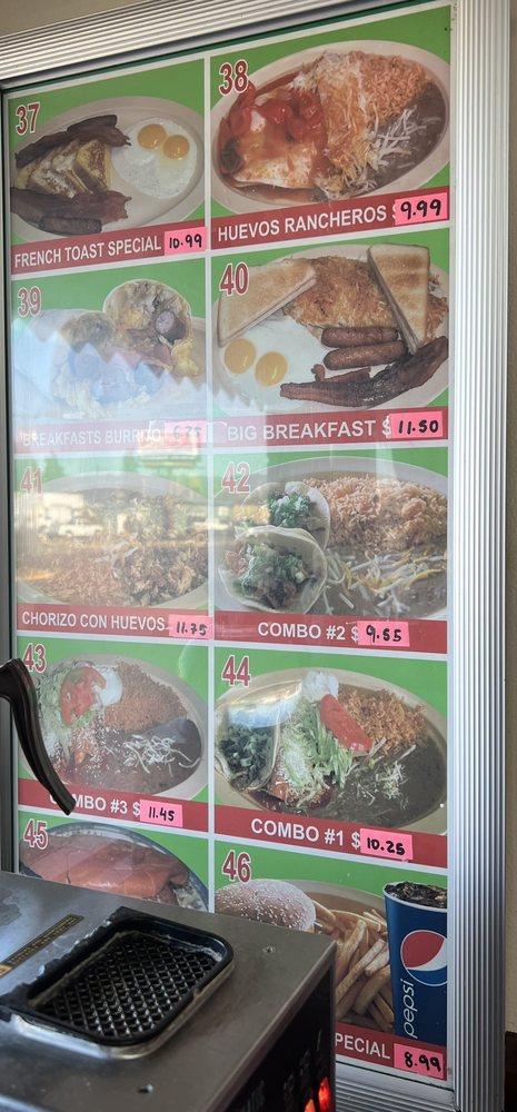 Menu at Don Pedro's Mexican Restaurant, Longview