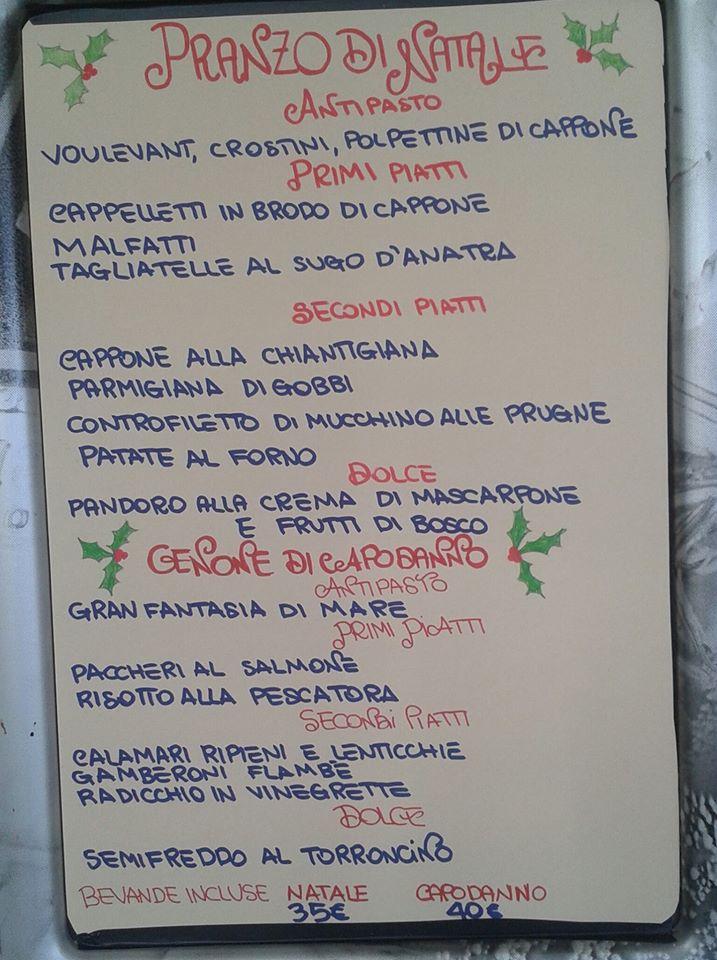 Menu da Ristorante Pizzeria "Lo Sfizio", San Rocco A Pilli