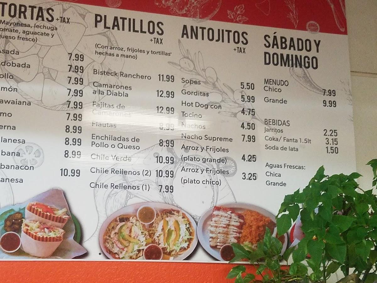 Menu at Taqueria El Premio Mayor restaurant, Fresno, N Maroa Ave