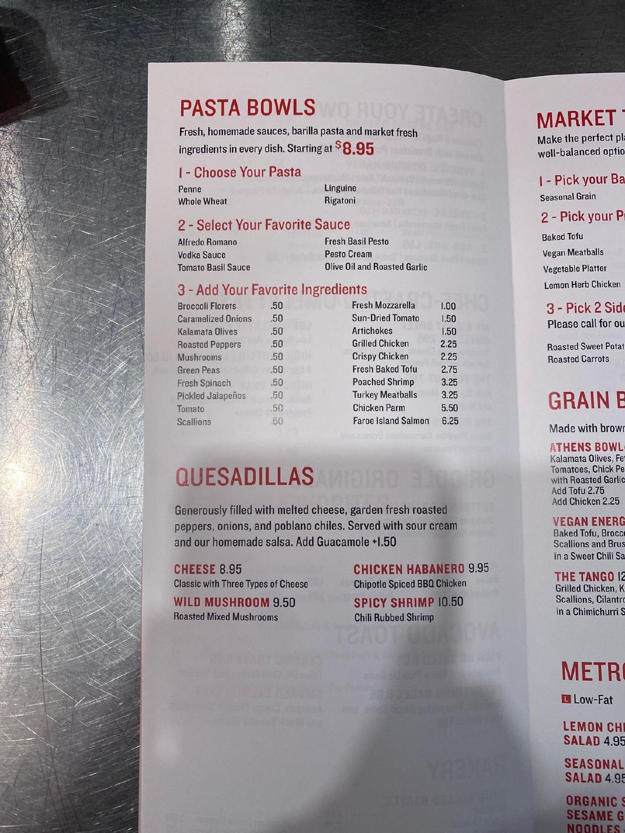 Menu at Metro pub & bar, West New York, Broadway (71st