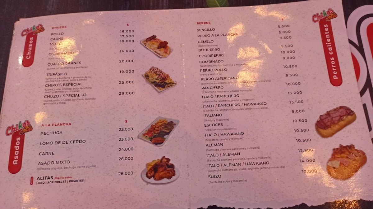 Carta del restaurante Chikos Pizza - Villa Carolina, Barranquilla