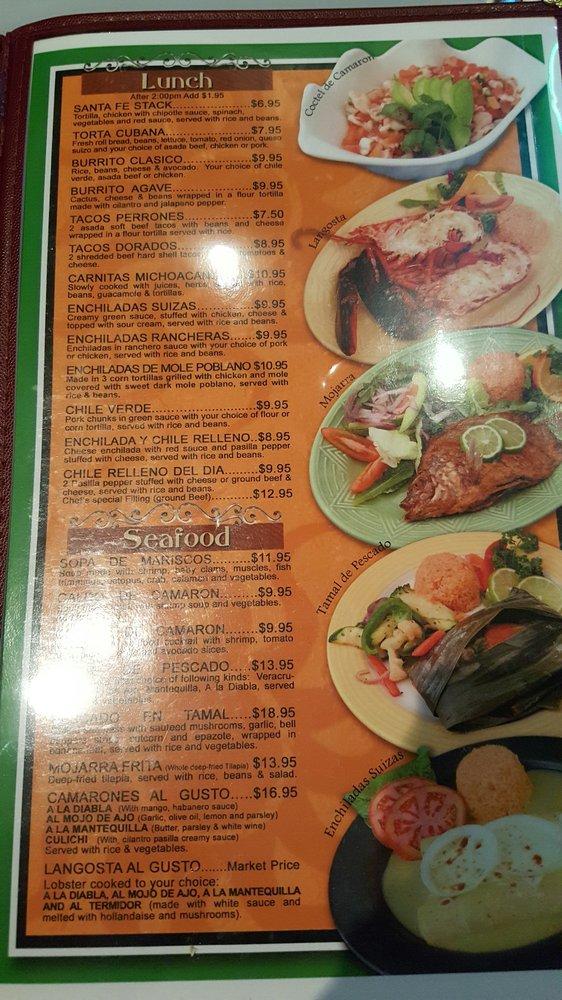 Menu at Mexicali Bar & Grill, Riverside