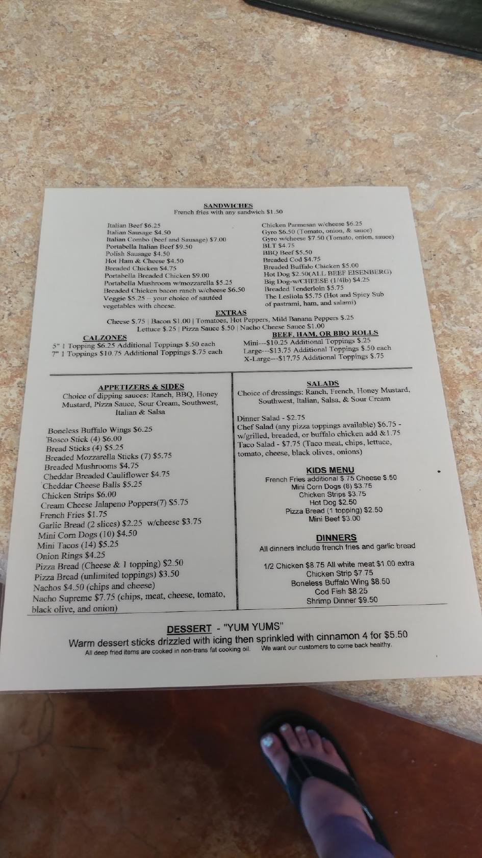 Menu at Dwight Pizza & More pizzeria, Dwight