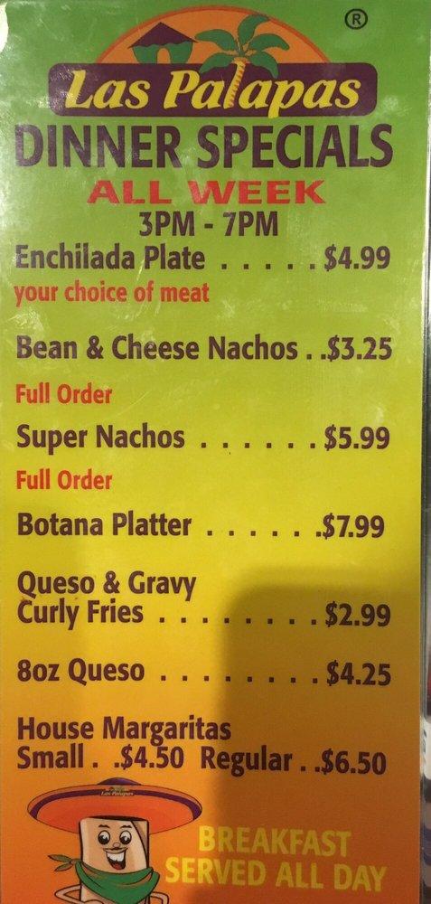 Menu at Las Palapas - Babcock restaurant, San Antonio, Babcock Rd