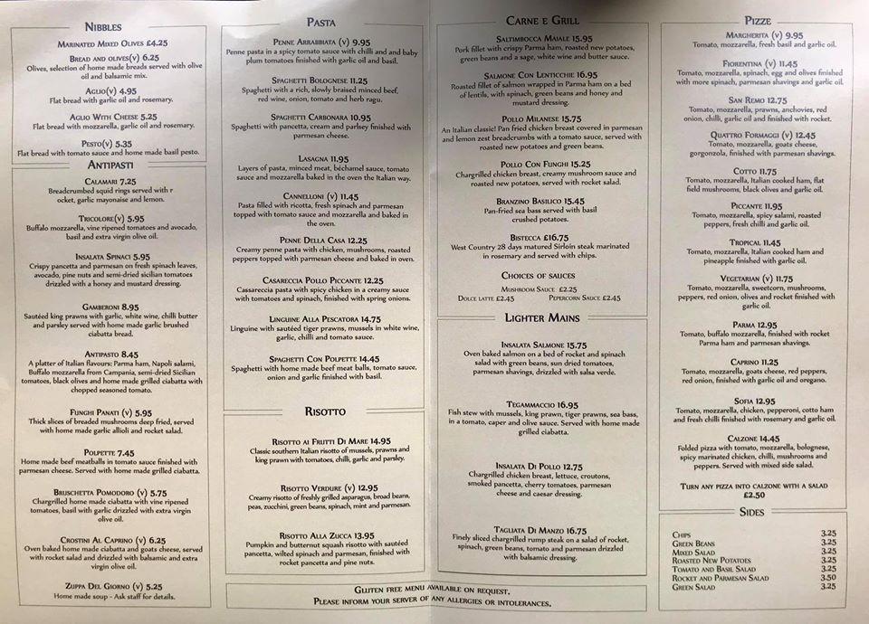 Menu at Casa la Cucina Italiana (Thornbury) restaurant, Thornbury