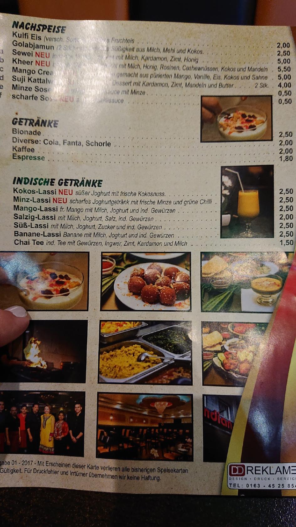 Speisekarte von Indian Curry Basmati House restaurant, Köln