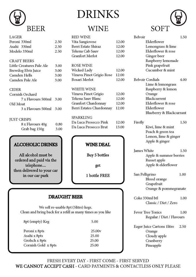 Menu at The Bulls Head pub & bar, Derby, 84 High St