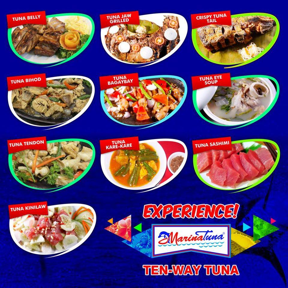 Menu at Marina Tuna SM Lanang restaurant, Davao City, 3JXJ+WFM