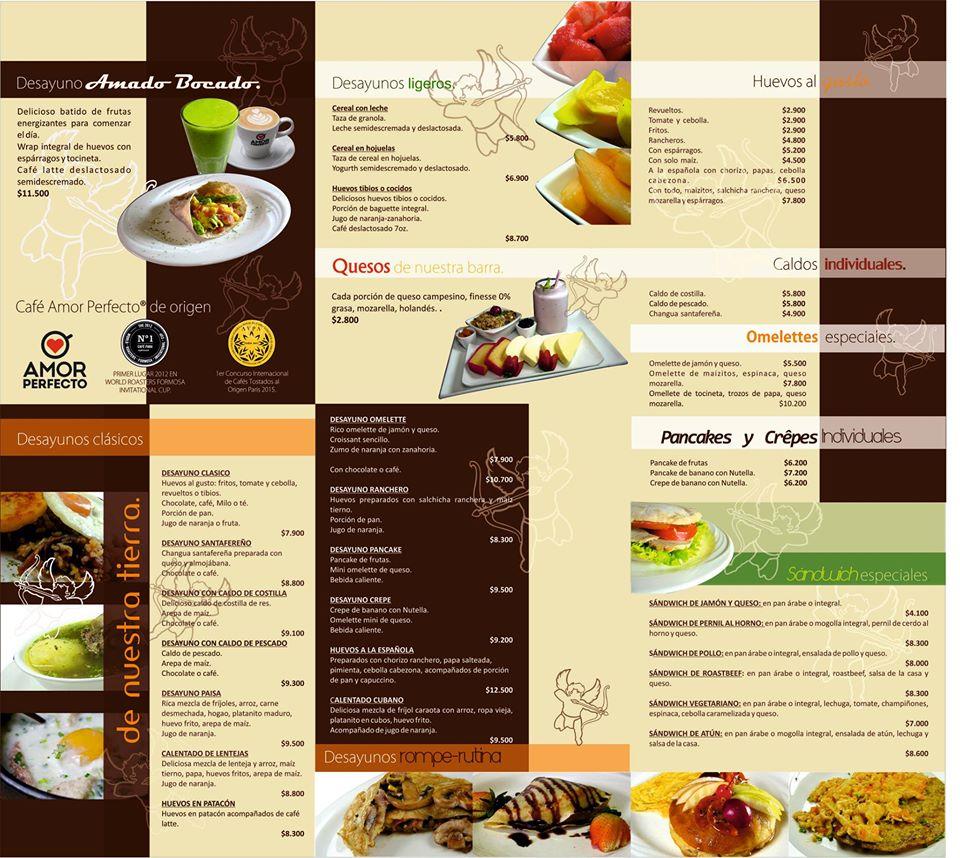 Menu at Amado Bocado restaurant, Bogotá, Cra. 13 #27-86