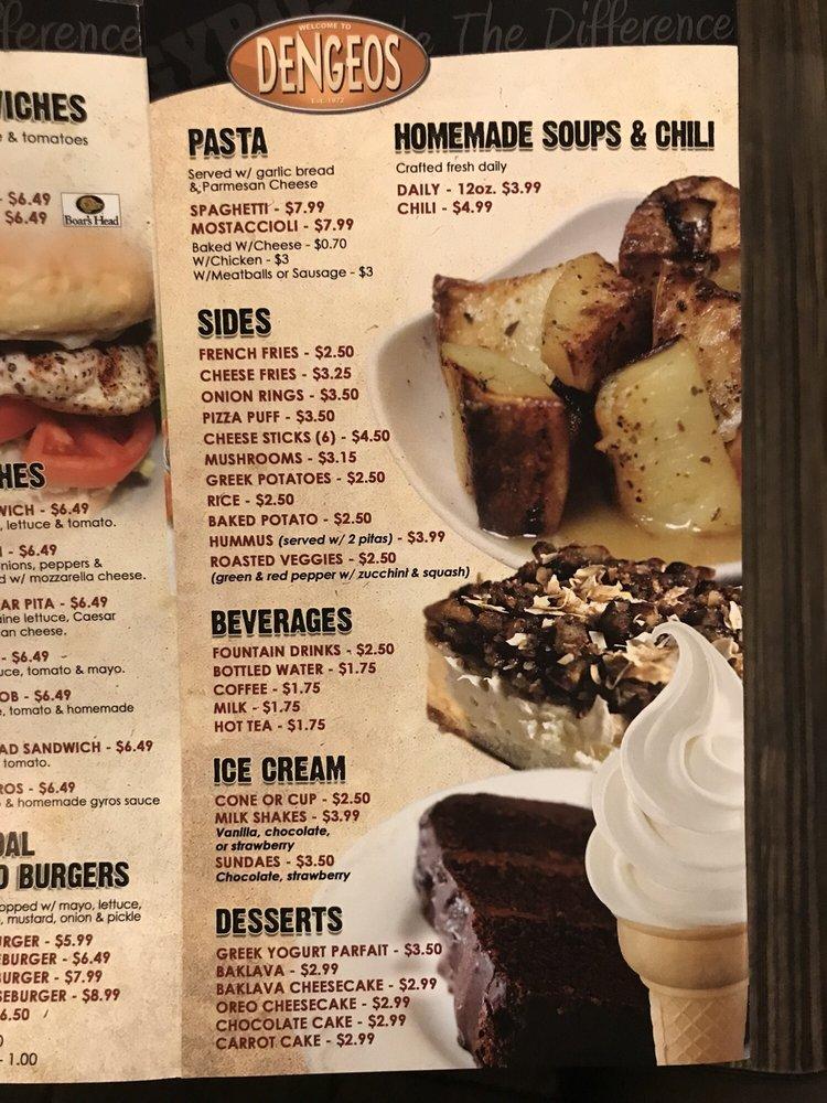 Menu at Dengeos - Skokie BBQ, Skokie, Main St